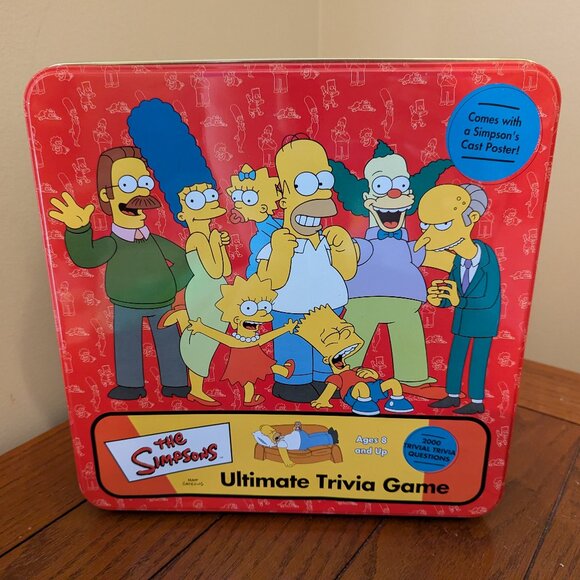 Cardinal Games | Games | The Simpsons Ultimate Trivia Game Tin Case 200 ...